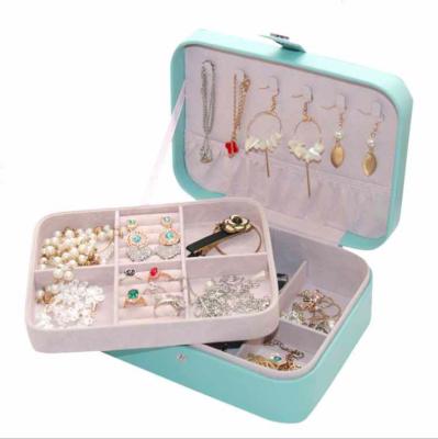 China Custom Double Layer Flannel Jewellery Organiser Box 23x17x8.5cm OEM for sale