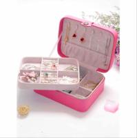 China Custom Double Layer Flannel Jewellery Organiser Box 23x17x8.5cm OEM for sale