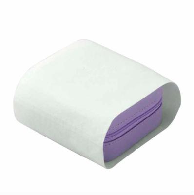 China 10x10x5cm Purple PU Leather Travel Jewelry Case Personalized Organizer Box for sale