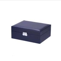 China Portable Genuine Leather Jewelry Organizer Box 23x18x9cm Large Capacity Custom for sale
