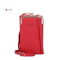 China Removable Strap PU Phone Bag 11cm 19cm Yellow Leather Crossbody Bag for sale