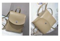 China Black PU Leather Convertible Bucket Backpack 21x13x24cm ODM Rucksack for sale