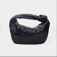 China Woven Knotted Dumplings Fashion Women PU Leather Handbag 27x3x22 cm Small Bag for sale