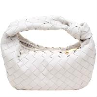 China Woven Knotted Dumplings Fashion Women PU Leather Handbag 27x3x22 cm Small Bag for sale