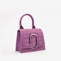 China Mini Leather Crossbody Bag for Women Crocodile Pattern Kelly Bag 14.5x6x13cm PU for sale