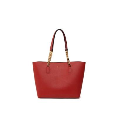 China 28cm Red PU Leather Women's Casual Commuter Tote Bag Large Capacity 41x11x28cm for sale