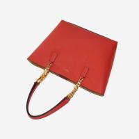 China 28cm Red PU Leather Women's Casual Commuter Tote Bag Large Capacity 41x11x28cm for sale