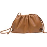 China OEM Leather Clutch Bag 31cm Chocolate Brown Ladies Summer Purse for sale