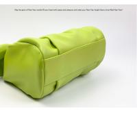 China ODM Ladies Clutch Bag 28cm 14cm Lime Green Leather Clutch Purse for sale