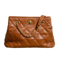 China PU Leather Chain Shoulder Bag 30x12x20cm High Capacity Diamond Quilted Messenger Bag for Women for sale