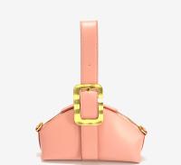 China 21cm Mini Dark Red Handbag Lockable Strap Shell Tote Bag for sale