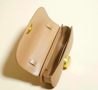 China PU Leather Armpit Chain Strap Shoulder Bag 23x13cm Hasp Closure for sale