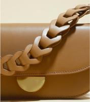 China PU Leather Armpit Chain Strap Shoulder Bag 23x13cm Hasp Closure for sale