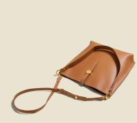 China Hasp Closure PU Shoulder Bag 29x10x27cm Leather Underarm Crossbody Handbag for sale