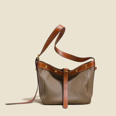 China Top Layer Cowhide Women Shoulder Bag 27cm Large Tote Handbag for sale