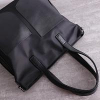 China ODM Women Nylon Bags Head Layer Cowhide Black Tote Purse 37x14x35CM Large Capacity for sale