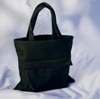 China Recycled Nylon Laptop Tote Bag 37x35cm Eco Friendly Handbag Black for sale