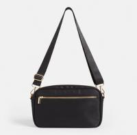 China BSCI Recycled Nylon Sling Bag 22cm Women Crossbody with Detachable Strap for sale