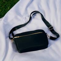 China BSCI Recycled Nylon Sling Bag 22cm Women Crossbody with Detachable Strap for sale