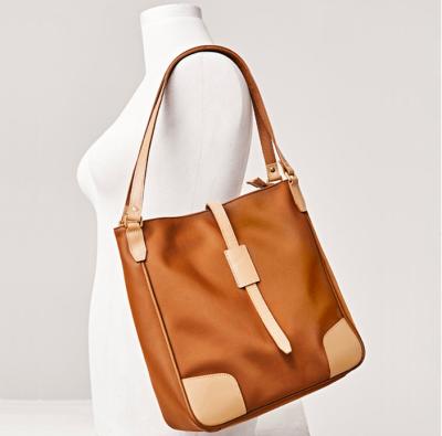 China Women Nylon Tote Handbag 30x9x32cm Two Strap Shoulder Bag OEM Custom for sale