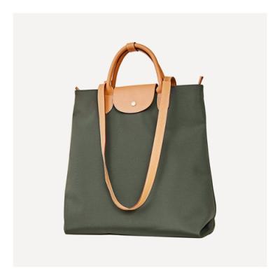 China Women Nylon Laptop Briefcase 35cm Vertical Double Handle Large Capacity Bag for sale