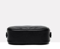 China PU Leather Crossbody Bag for Women 18cm 12cm Small Square Zippered Purse Black for sale
