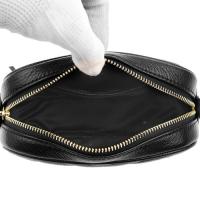 China PU Leather Crossbody Bag for Women 18cm 12cm Small Square Zippered Purse Black for sale