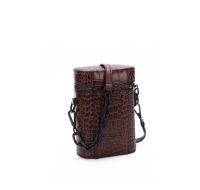 China Crocodile Embossed PU Leather Phone Bag 12x7x17cm with Detachable Strap for sale