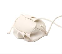 China Polyester Lining PU Shoulder Bag Zipper Closure Leather Dumpling Bag for sale