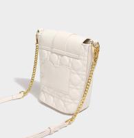 China Zippered PU Phone Chain Bag 19x10x21cm Women Crossbody Shoulder Handbag for sale