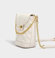 China Zippered PU Phone Chain Bag 19x10x21cm Women Crossbody Shoulder Handbag for sale