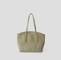 China 31x28cm Brown Soft Leather Ladies Tote Handbag Large Capacity Work Casual Bag for sale