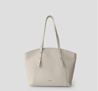 China 31x28cm Brown Soft Leather Ladies Tote Handbag Large Capacity Work Casual Bag for sale