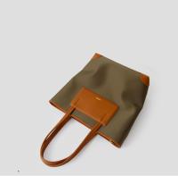 China 35cm Oversized Nylon Tote Bag with Zipper Large Capacity Commuter Handbag for sale