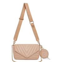 China PU Leather Crossbody Bag 16cm 20cm Adjustable Strap Women Shoulder Bag for sale