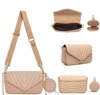 China PU Leather Crossbody Bag 16cm 20cm Adjustable Strap Women Shoulder Bag for sale