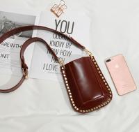 China ODM Leather Phone Bag 10cm 19cm Wide Strap Messenger Bag PU Shoulder Bag for sale