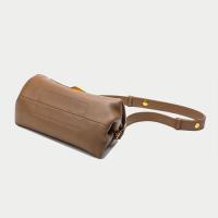 China ODM PU Leather Messenger Bag Soft Broadband Shoulder Bag 4 Colors White Black Yellow Brown for sale