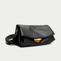 China ODM PU Leather Messenger Bag Soft Broadband Shoulder Bag 4 Colors White Black Yellow Brown for sale