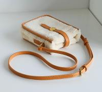 China Lamb Fur Plush PU Phone Bag Mini Crossbody 14x5x18 cm BSCI Certified OEM for sale