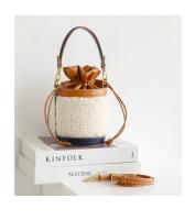 China 15cm One Strap Bucket Bag Lamb Wool Drawstring Messenger Bag for sale