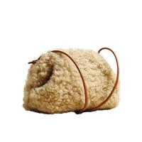 China Lambswool Ladies Clutch Bag 21cm 13cm Mini Cloud Underarm Purse for sale