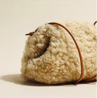 China Lambswool Ladies Clutch Bag 21cm 13cm Mini Cloud Underarm Purse for sale