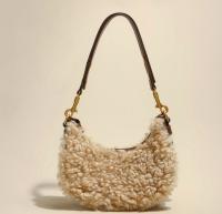 China Lamb Hair Saddle Bag Underarm Bag 23x7x12cm Small PU Shoulder Bag for Women for sale