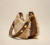 China Lamb Hair Saddle Bag Underarm Bag 23x7x12cm Small PU Shoulder Bag for Women for sale