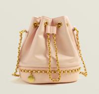 China PU Leather Drawstring Bucket Bag 20x17x22 cm Crossbody Handbag for Women BSCI Certified for sale