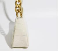 China Mini Baguette Bag 27cm 13cm Crocodile Pattern PU Shoulder Bag for Women for sale