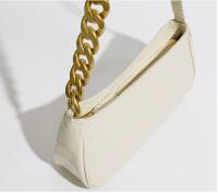 China Mini Baguette Bag 27cm 13cm Crocodile Pattern PU Shoulder Bag for Women for sale