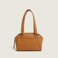 China 28cm 16cm PU Shoulder Bag Embroidery Thread Checkered Shoulder Bag for sale