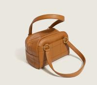 China 28cm 16cm PU Shoulder Bag Embroidery Thread Checkered Shoulder Bag for sale